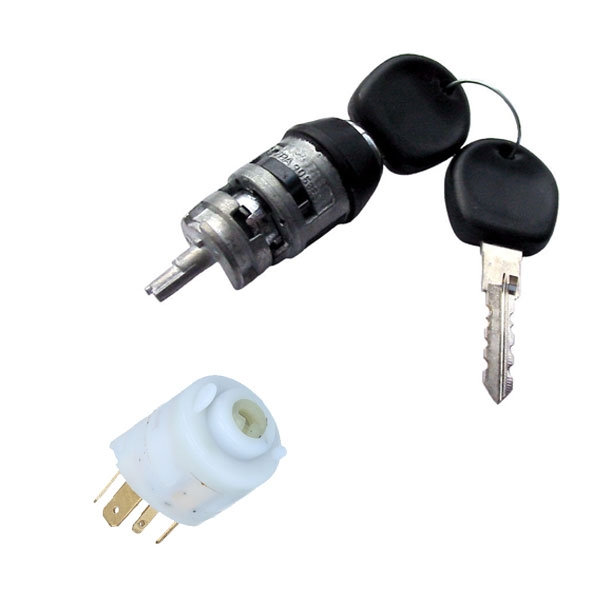Beetle Ignition Switch and Barrel Set - 1971-73 (6 Spade Connectors On Back) - Cool Air VW