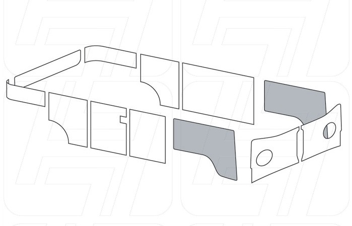 Splitscreen Bus Cab Door Panels - Cool Air VW